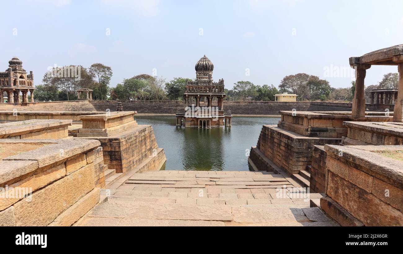 Rear View of Architecture, Santhebennur Pushkarini, Devangere ...