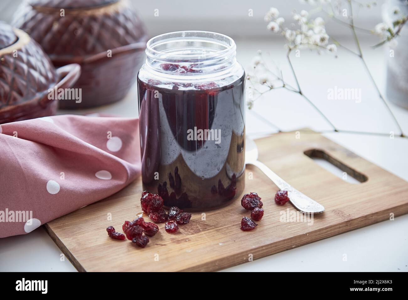 Healthy fermented honey product with cranberry. Boosting immune system ...