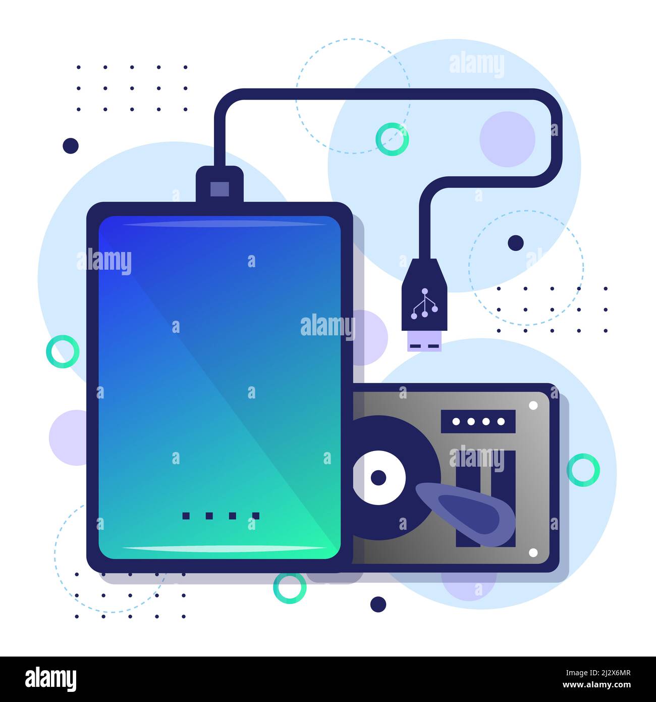 Gradient hard drive illustration Vector illustration Stock Vector Image ...