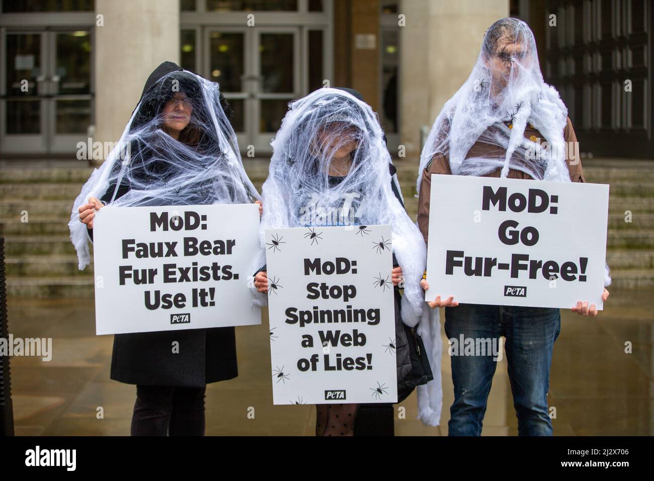 Peta activists with banner hi-res stock photography and images - Alamy