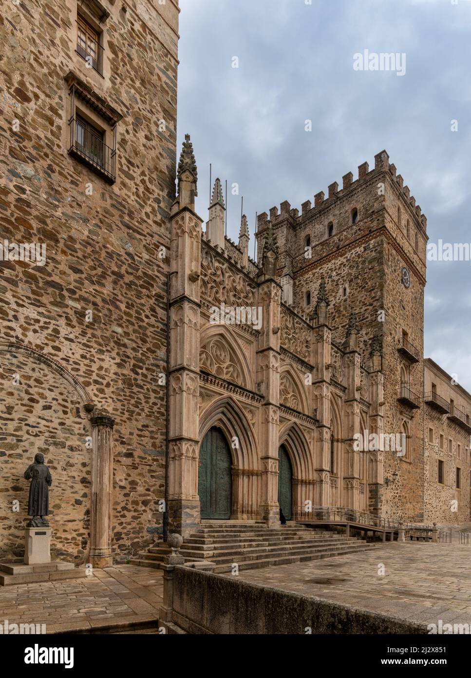 Guadalupe, Spain - 29 March, 2022: the famous Santa Maria monastery and ...