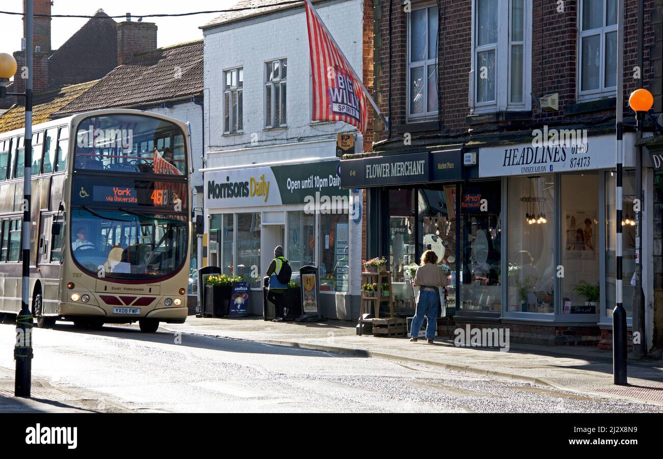 High Street, Market Weighton, East Yorkshire, England UK Stock Photo ...