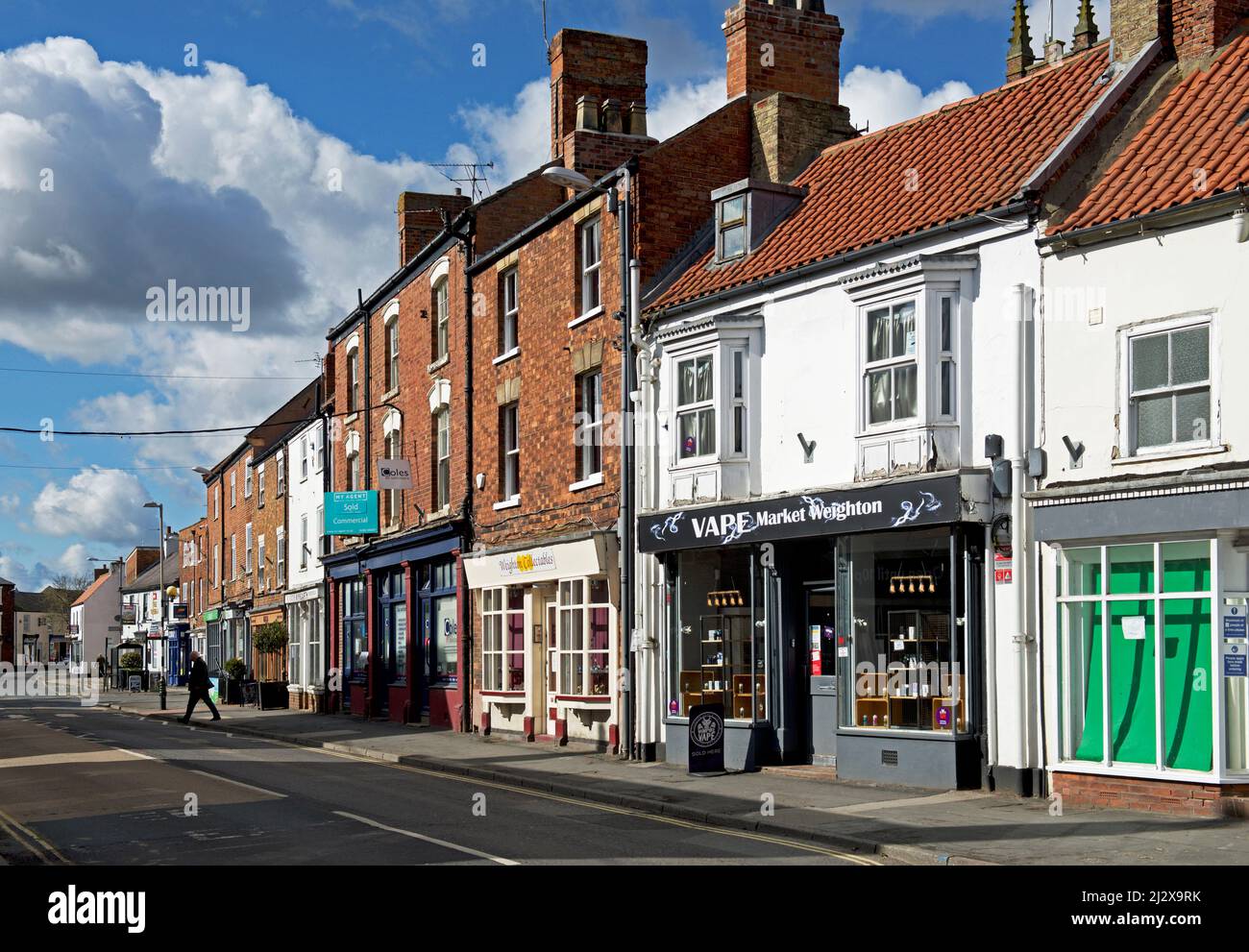 High Street, Market Weighton, East Yorkshire, England UK Stock Photo ...