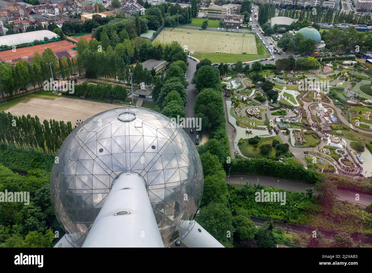 A modern structure of an atom in Brussels, Belgium Stock Photo - Alamy