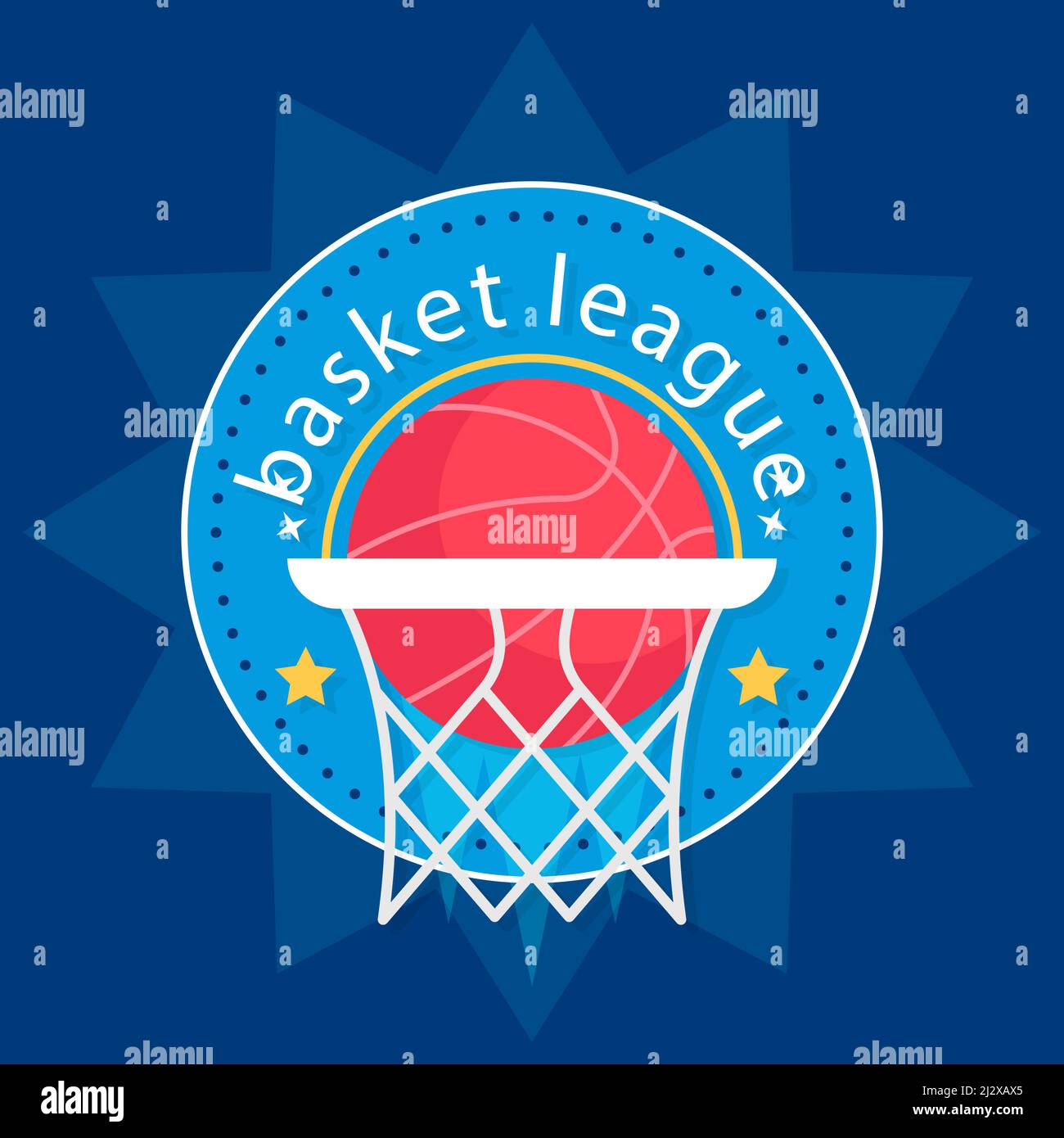 Flat design basketball logo template Vector illustration Stock Vector ...