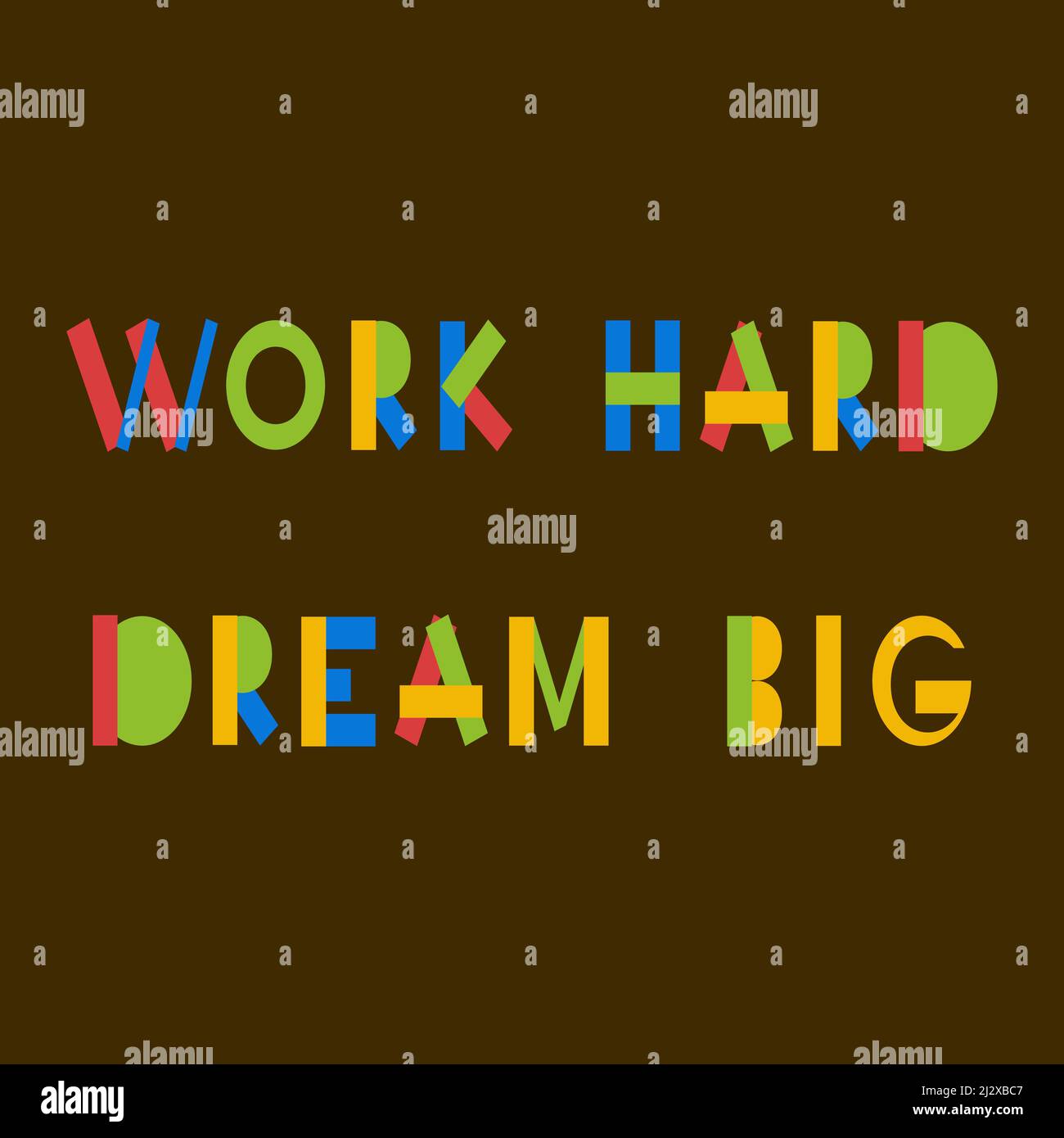 Geometric color motivating inscription. Inspirational quote. Vector ...