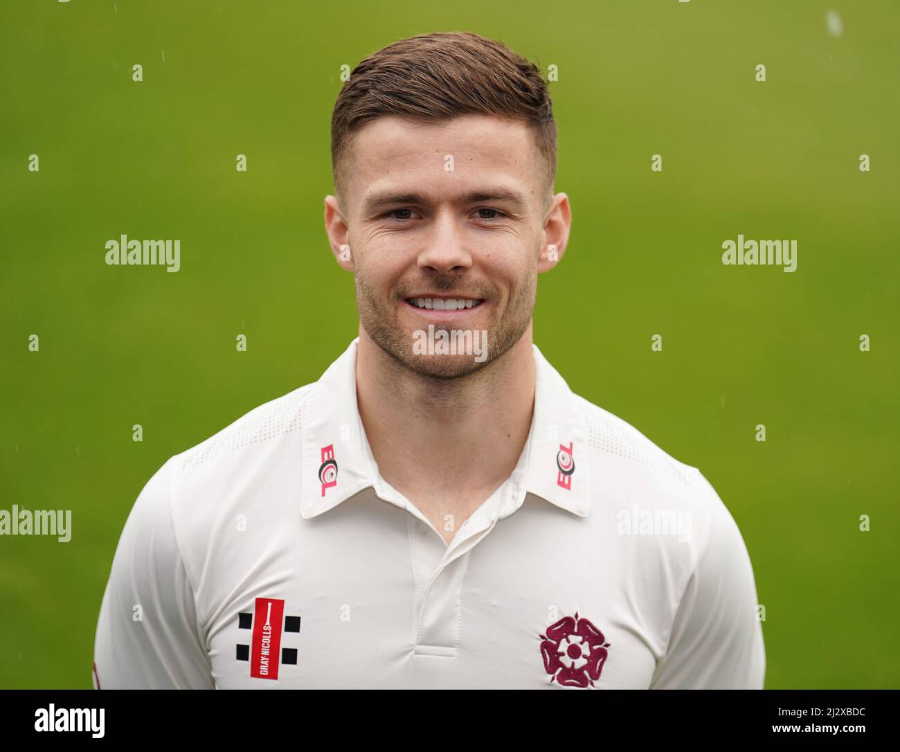Northamptonshire's Lewis McManus during a photocall at The County ...