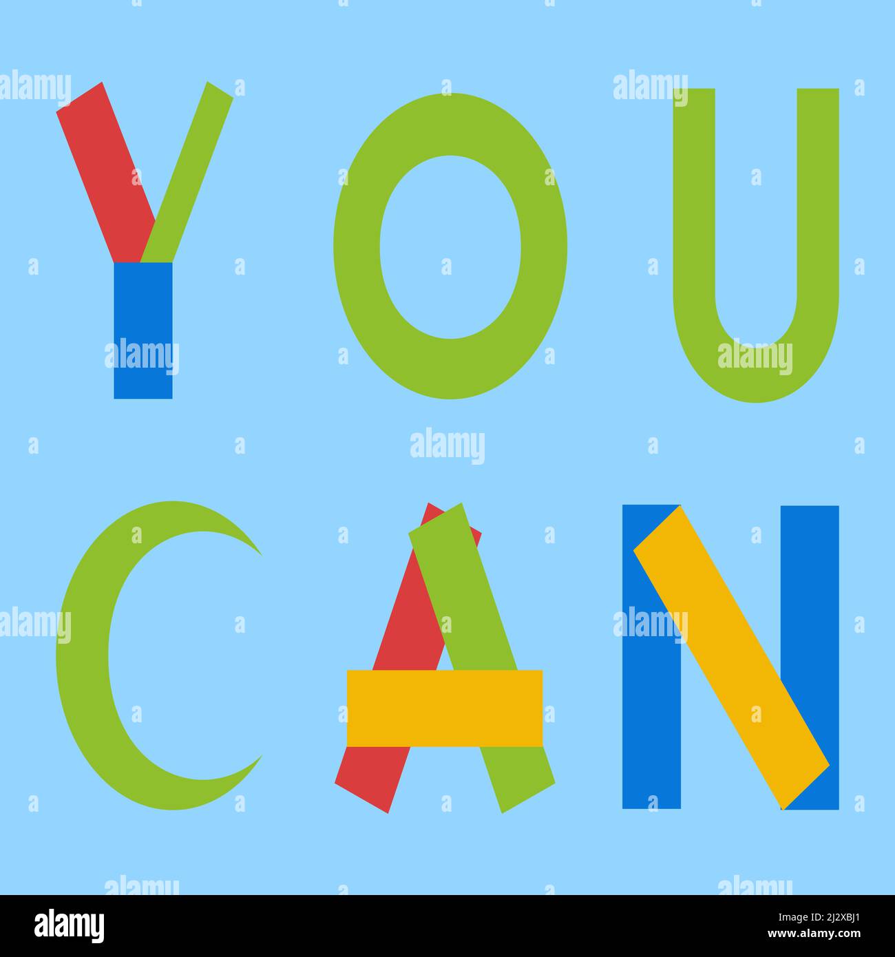 Geometric color motivating inscription. Inspirational quote. Vector ...