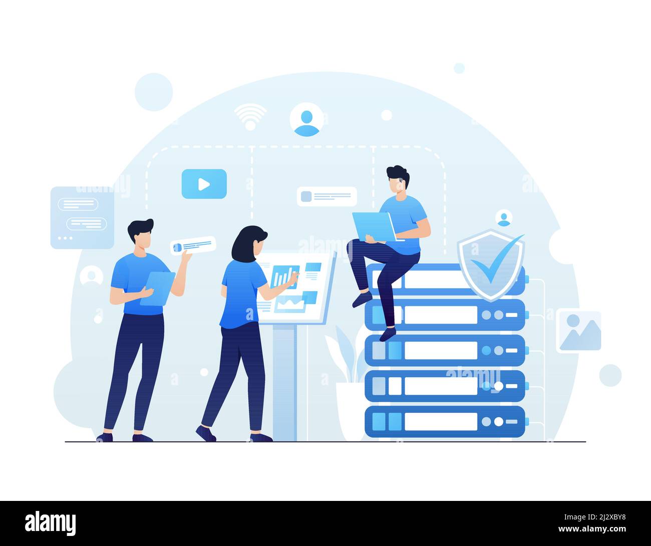 Gradient intranet illustration Vector illustration Stock Vector Image ...