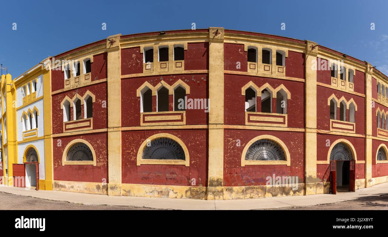 Merida, Spain -- 28 March, 2022: view of the colorful and historic ...