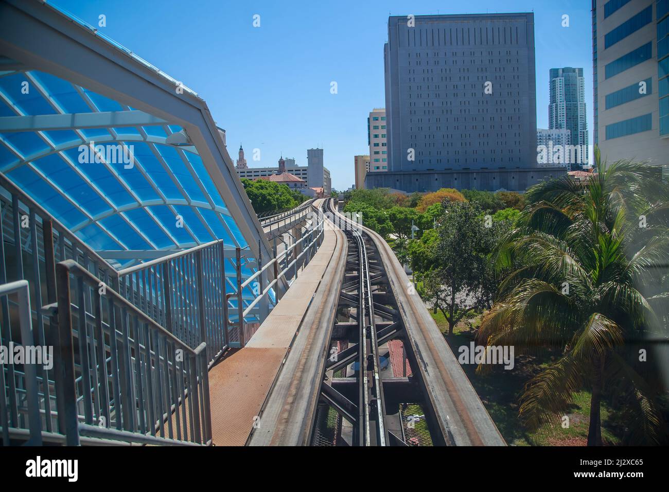 The Miami downtown with modern buildings in Florida Stock Photo - Alamy