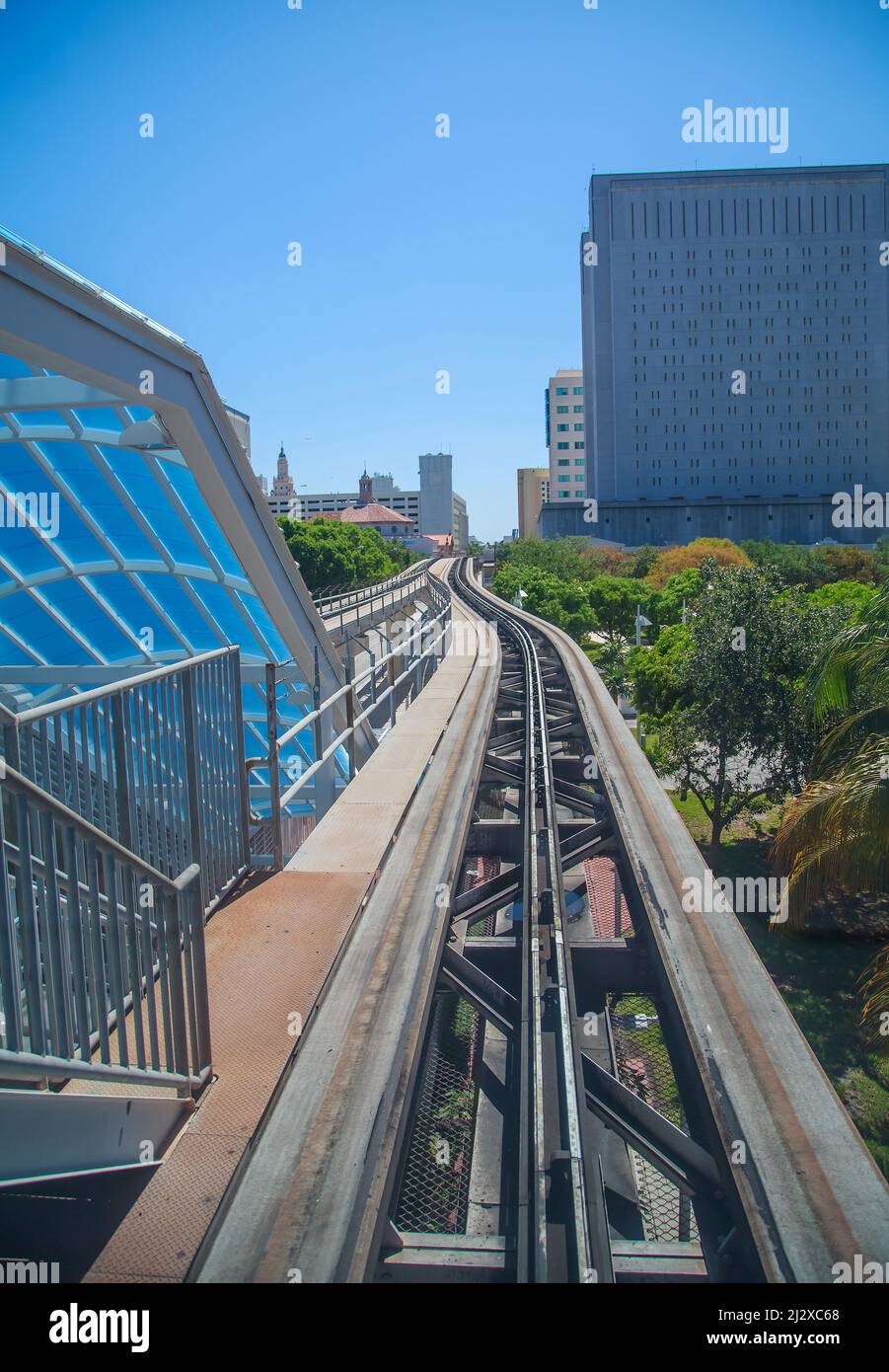 The Miami downtown with modern buildings in Florida Stock Photo - Alamy