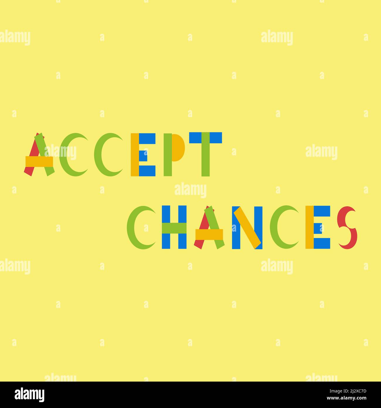 Geometric color motivating inscription. Inspirational quote. Vector ...