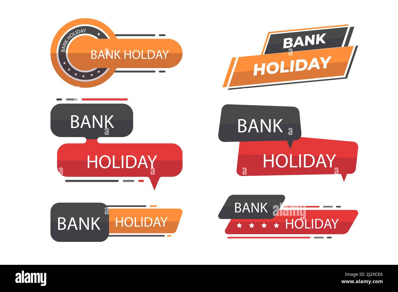 Flat design bank holiday labels Vector illustration Stock Vector Image ...