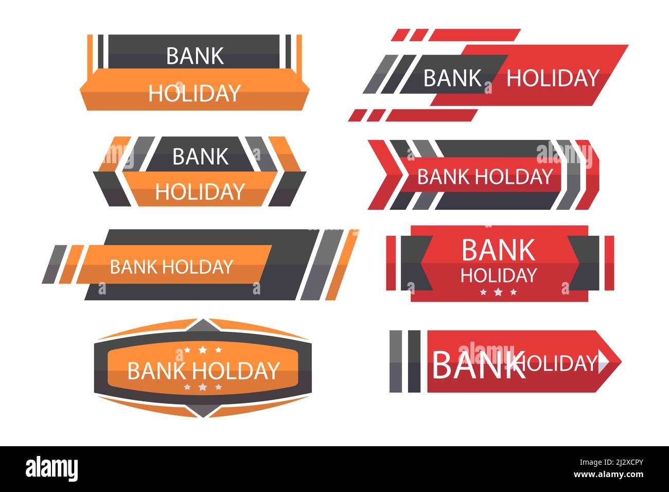 Flat design bank holiday labels Vector illustration Stock Vector Image ...