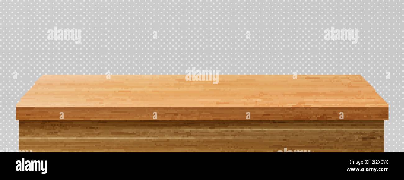 Wooden table foreground, tabletop front view, brown rustic countertop ...