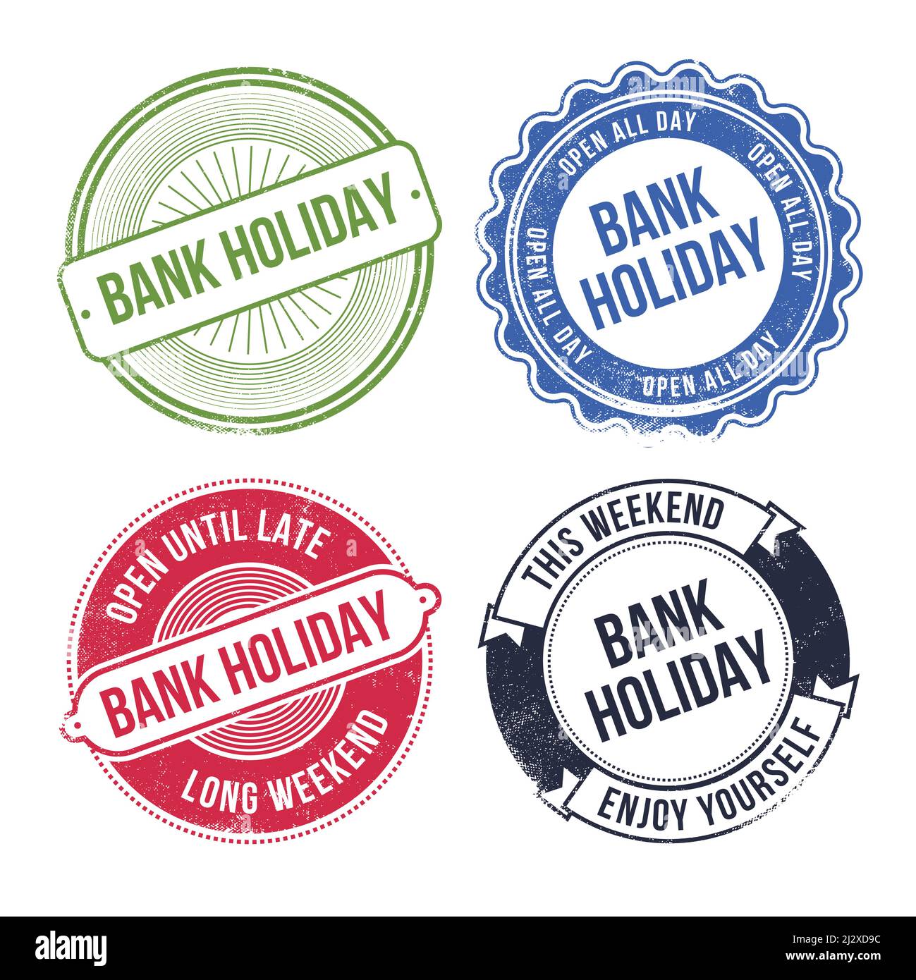 Flat design bank holiday labels Vector illustration Stock Vector Image ...