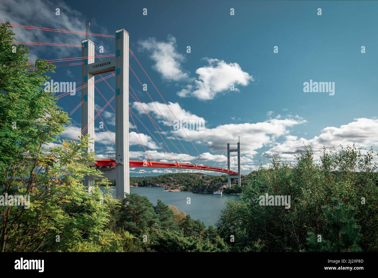 Tjörnbron Bridge to the archipelago island Tjörn on the west coast of ...
