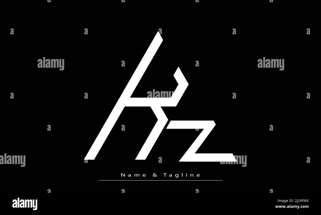 Alphabet letters Initials Monogram logo KZ , ZK Stock Vector Image ...