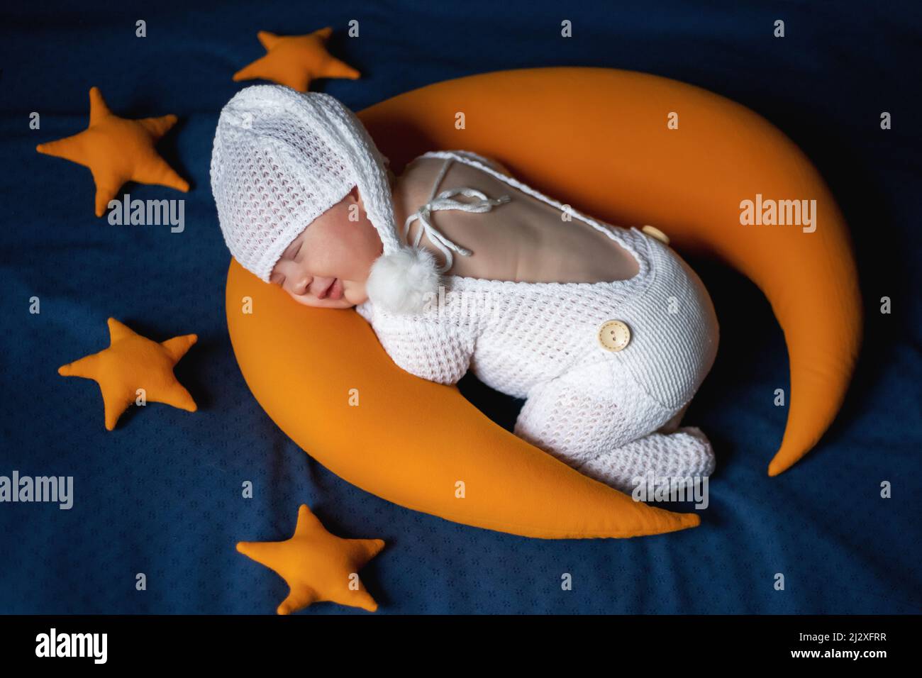 The white moon among stars hi-res stock photography and images - Alamy