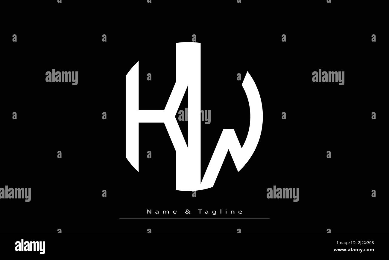 Alphabet letters Initials Monogram logo KW , WK Stock Vector Image ...