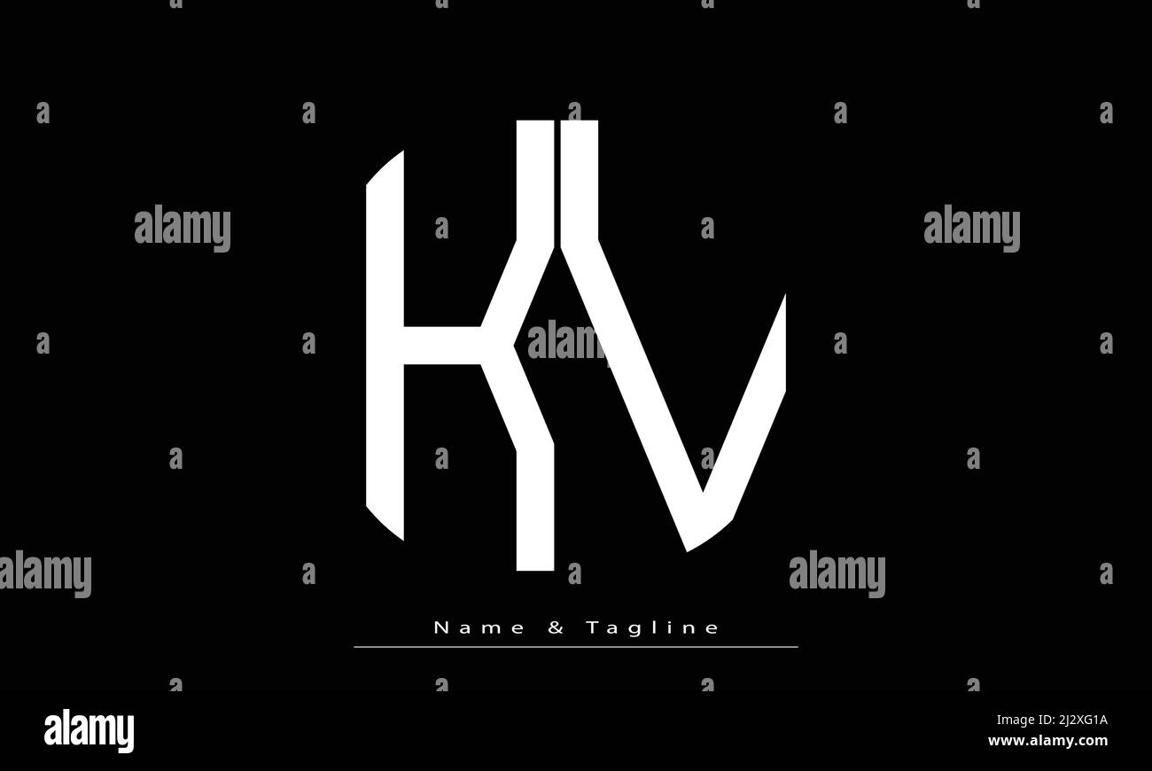 Alphabet letters Initials Monogram logo KV , VK Stock Vector Image ...
