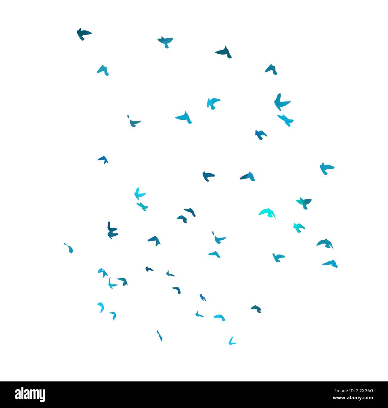 A flock of blue birds. Vector illustration Stock Vector Image & Art - Alamy