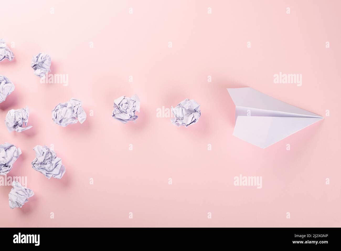 Paper plane letter document message. Top view mock up design of ...