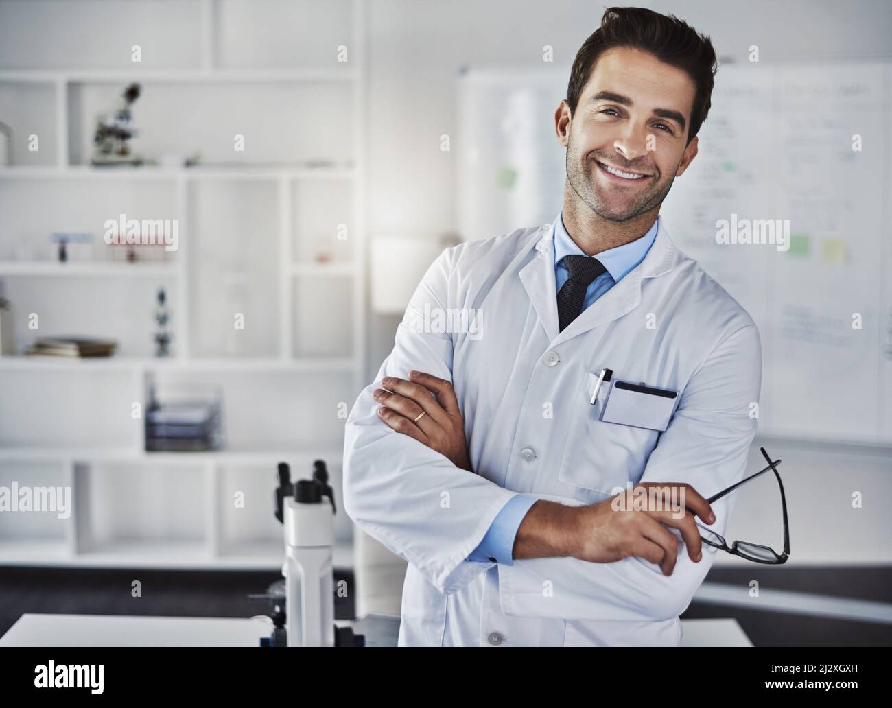 Handsome scientist looking camera hi-res stock photography and images ...
