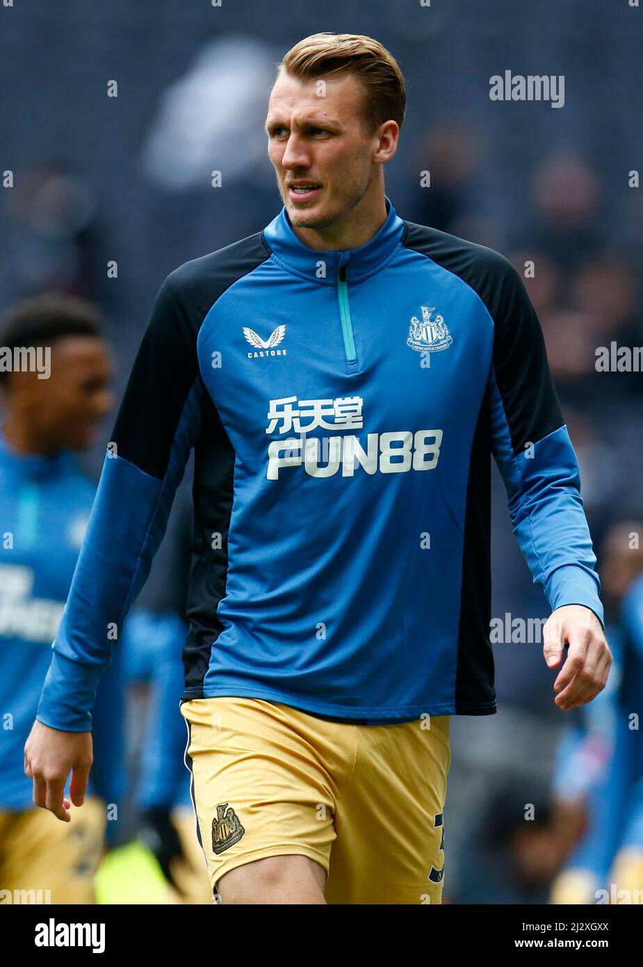 London England APRIL 03 Newcastle United s Dan Burn During The Pre London England APRIL 03 Newcastle United s Dan Burn During The Pre
