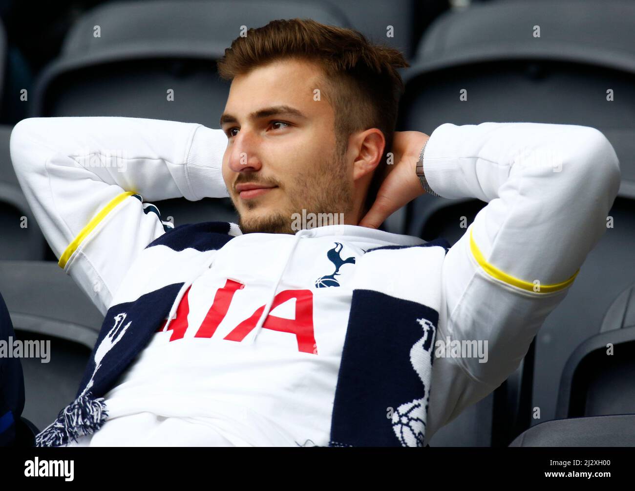 London, England - APRIL 03: Tottenham Hotspur Fan during Premier League ...