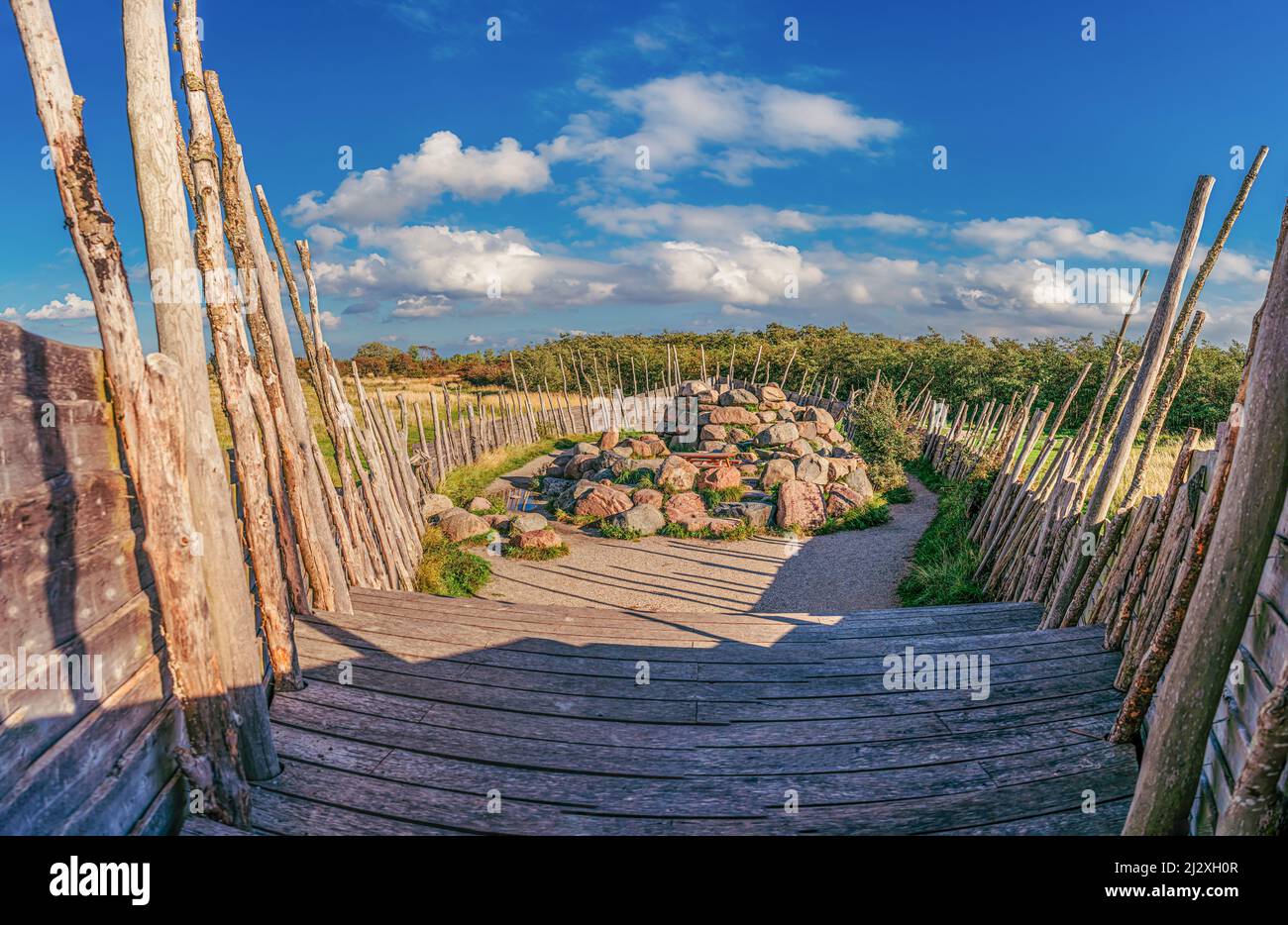 View from inside the ship Amager Ark Amagerarken in Naturcenter Amager ...