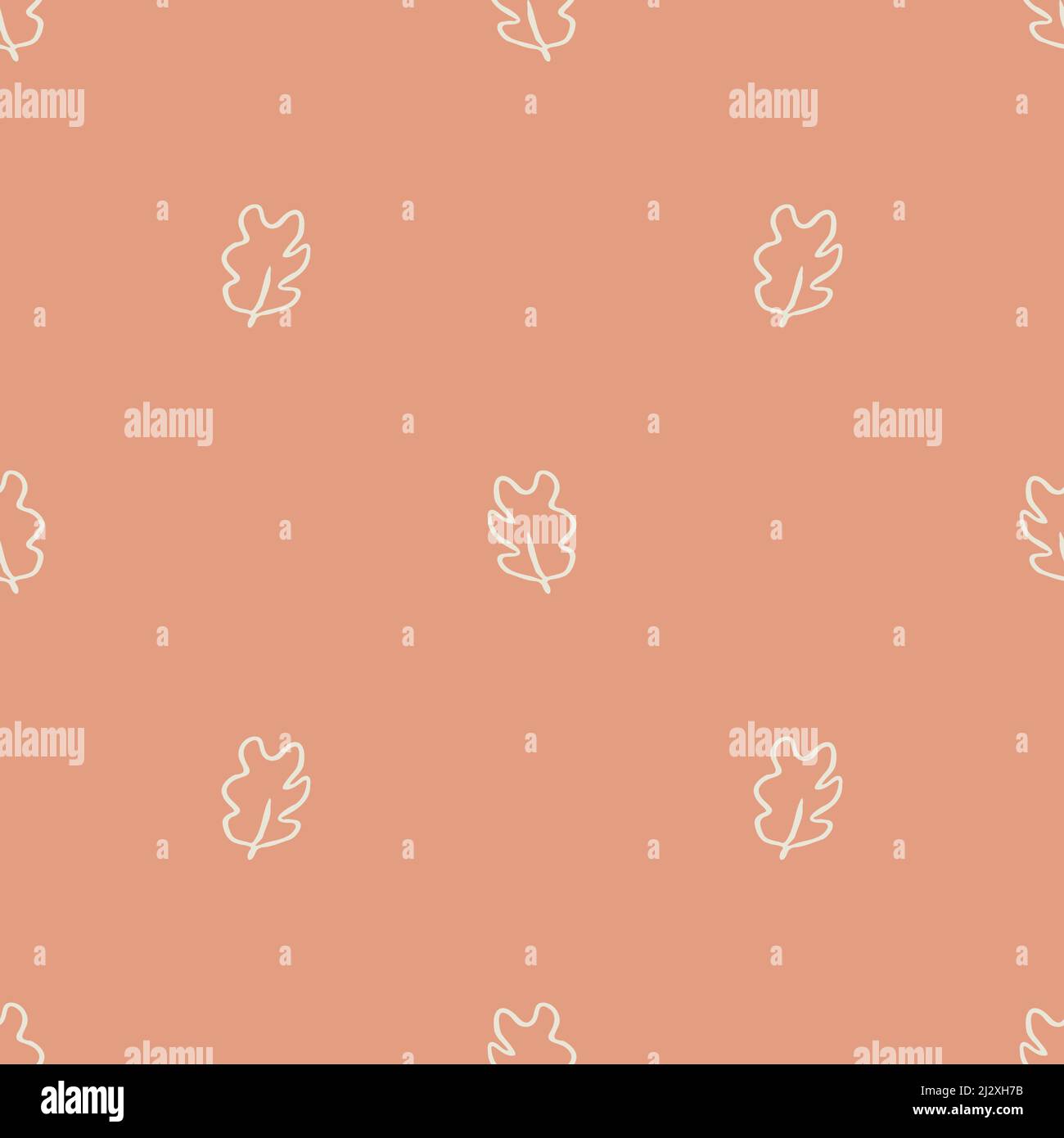 Gender neutral foliage seamless vector background. Simple whimsical 2 ...
