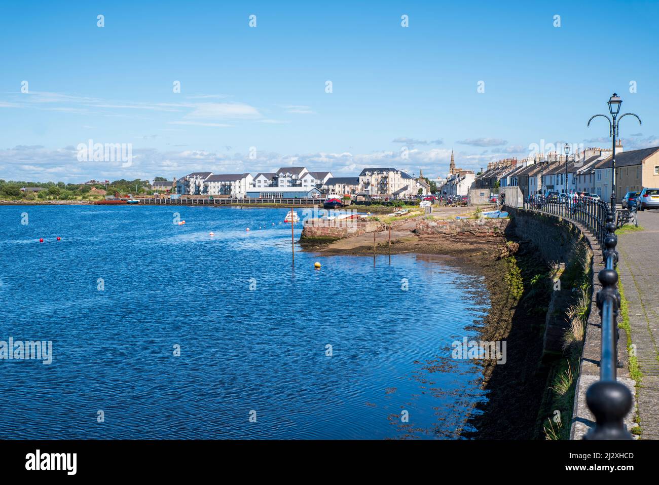 A view of the harbourside area at the town of Irvine in North Ayrshire ...