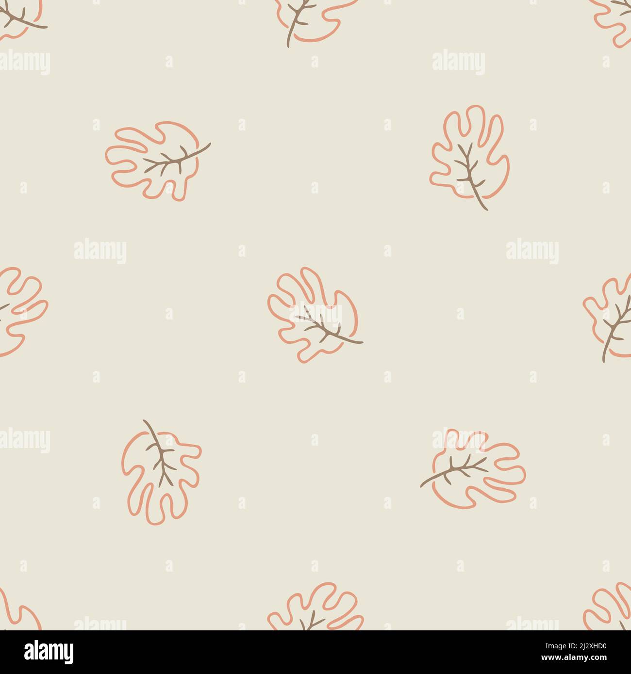 Gender neutral foliage seamless vector background. Simple whimsical 2 ...