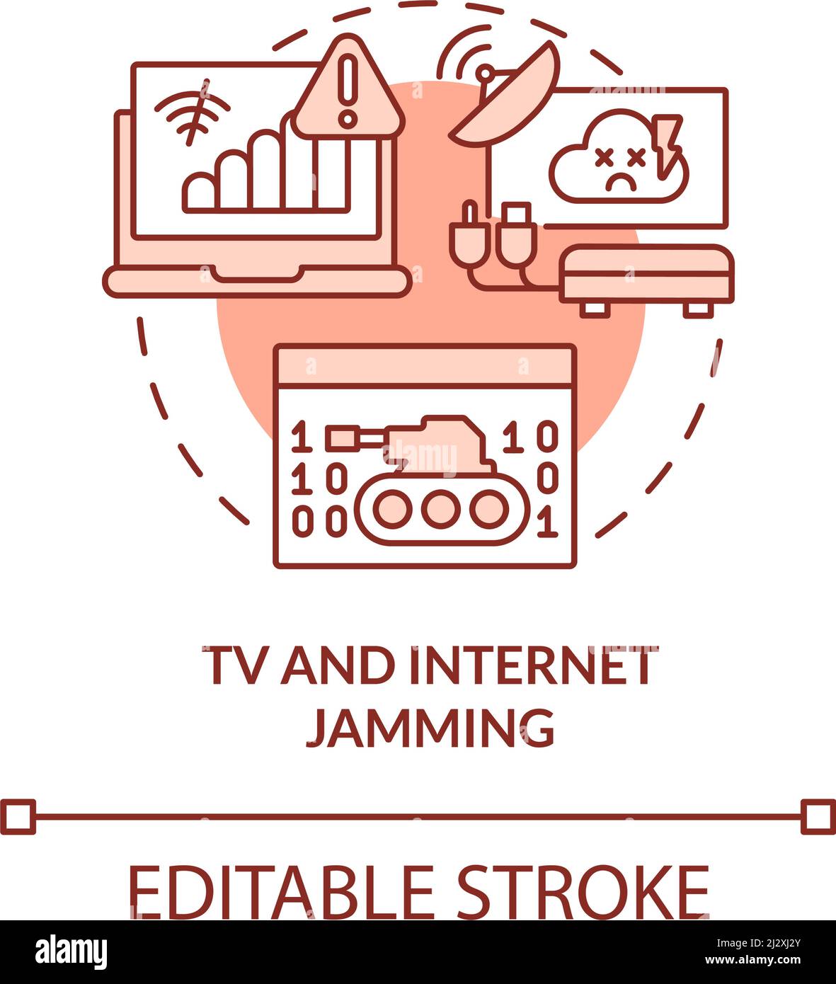 TV and internet jamming red concept icon Stock Vector Image & Art - Alamy