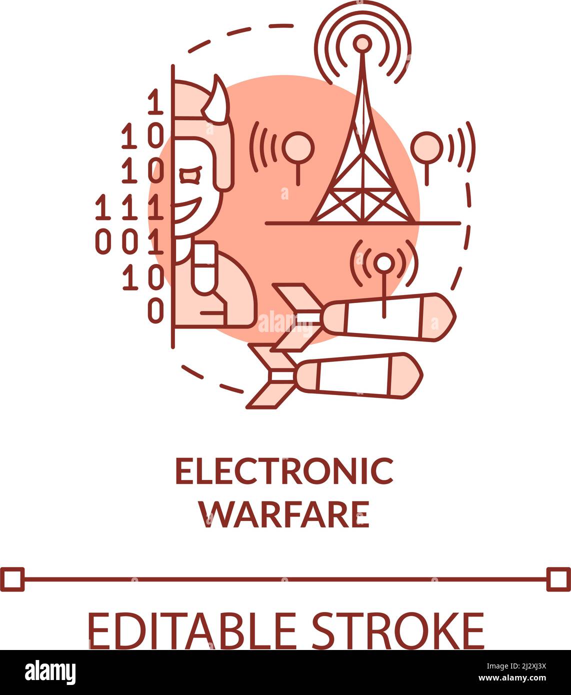 Electronic warfare red concept icon Stock Vector Image & Art - Alamy