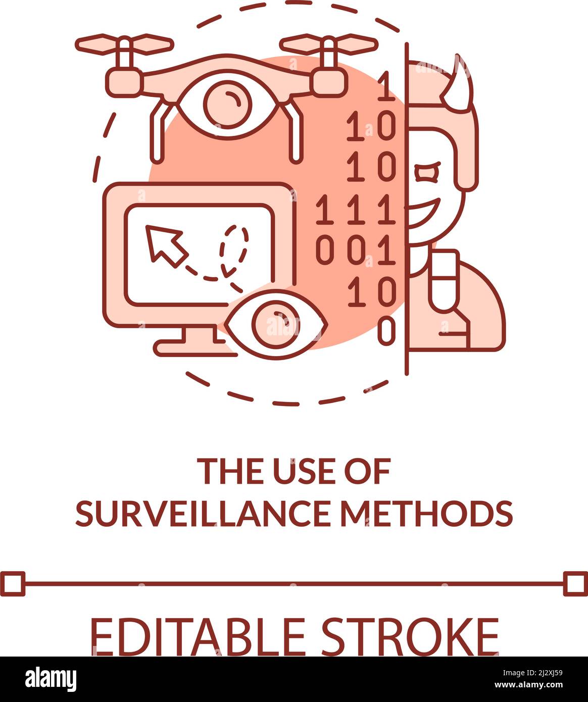 Use of surveillance methods red concept icon Stock Vector Image & Art ...