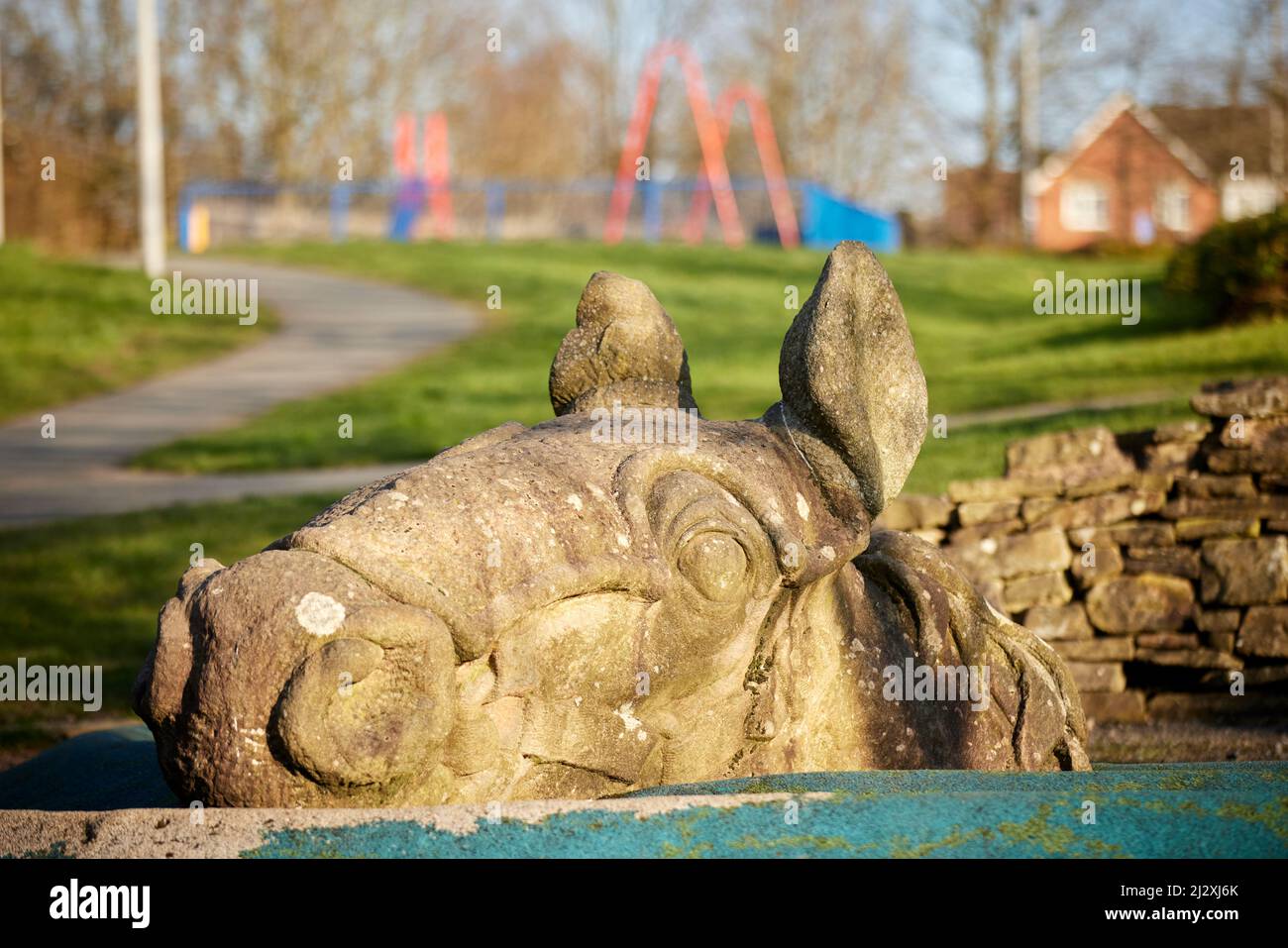 Cottam, Preston, Lancashire. “War Horse to water” village green ...
