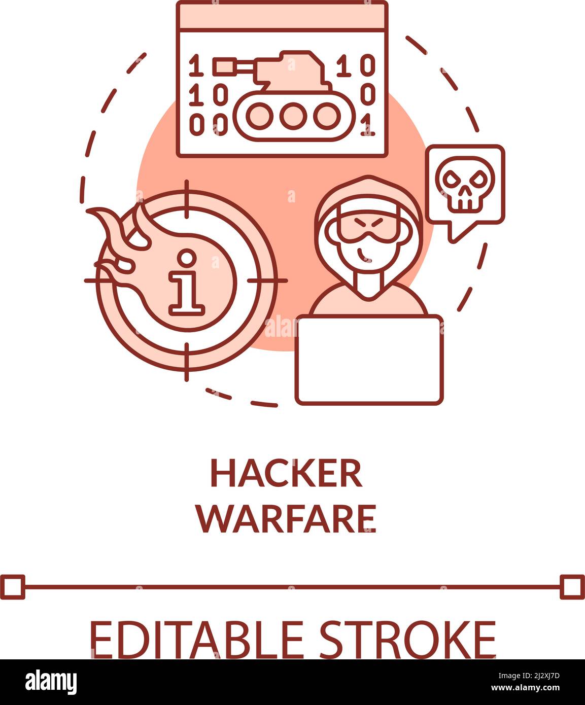 Hacker warfare red concept icon Stock Vector Image & Art - Alamy