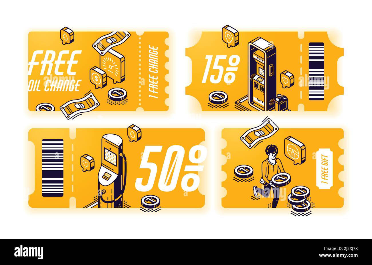 Petrol coupons Stock Vector Images - Alamy