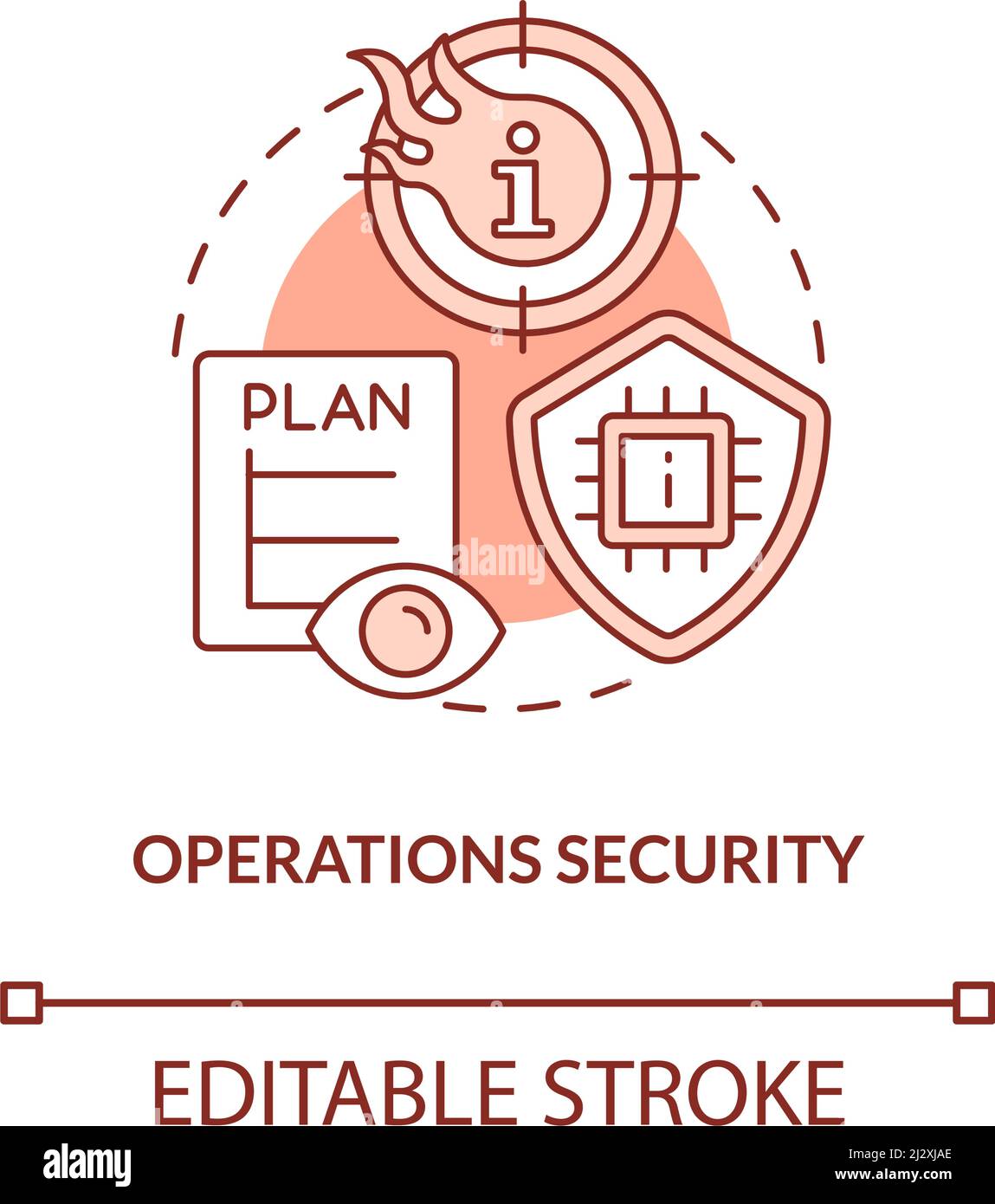 Operations security red concept icon Stock Vector Image & Art - Alamy
