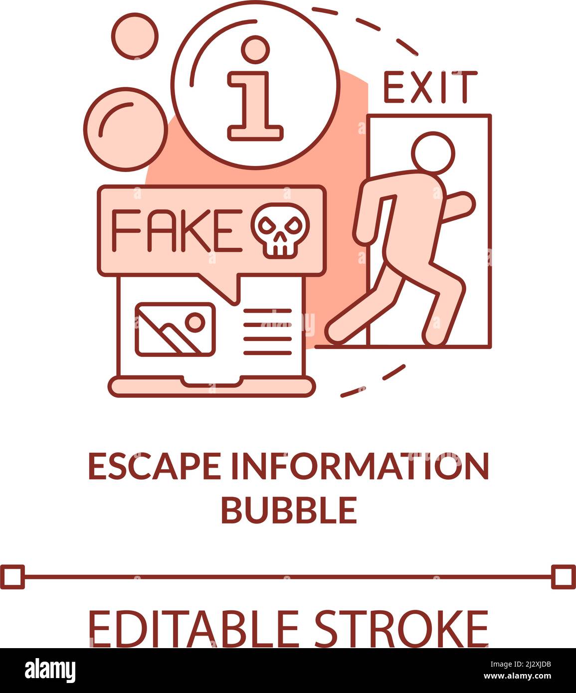 Escape information bubble red concept icon Stock Vector Image & Art - Alamy