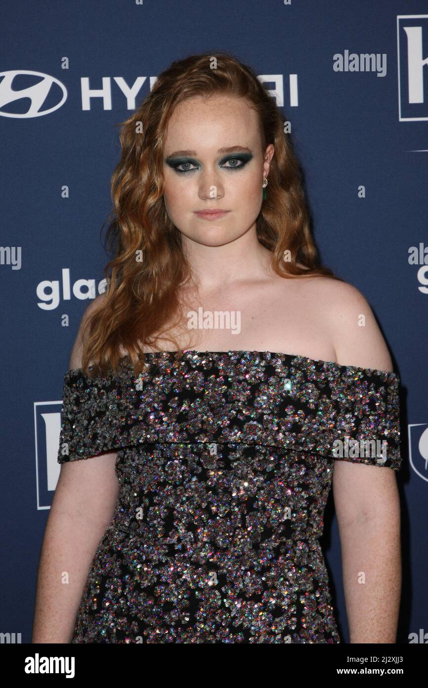 Liv Hewson attends the 33rd Annual GLAAD Media Awards on April 02, 2022 ...
