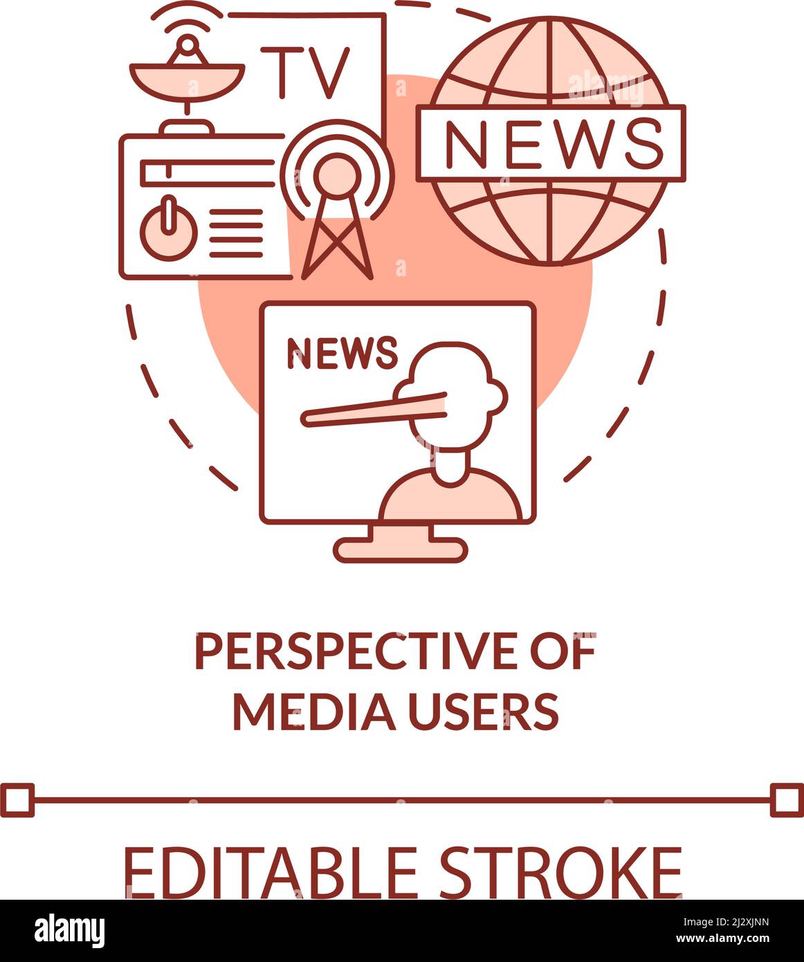 Perspective of media users red concept icon Stock Vector Image & Art ...