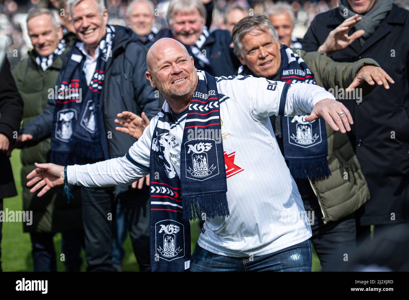 Aarhus, Denmark. 03rd, April 2022. Former AGF player Stig Tofting is ...