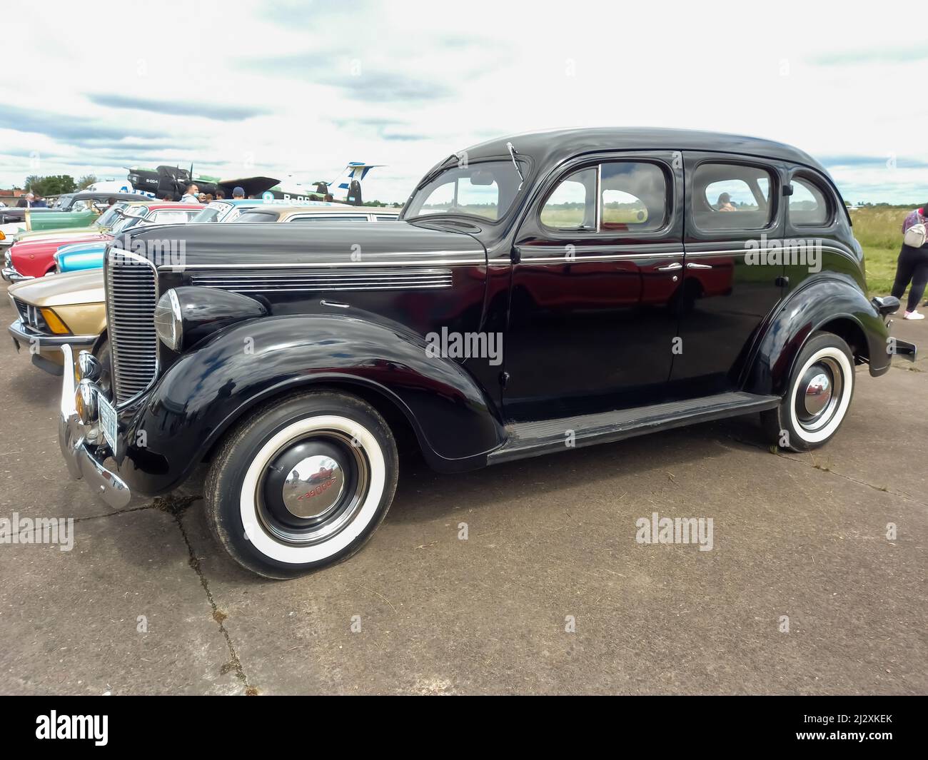 old black vintage Chrysler Dodge Series D8 four door touring sedan 1938 ...