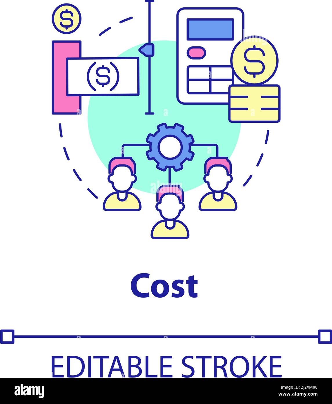 Cost concept icon Stock Vector Image & Art - Alamy