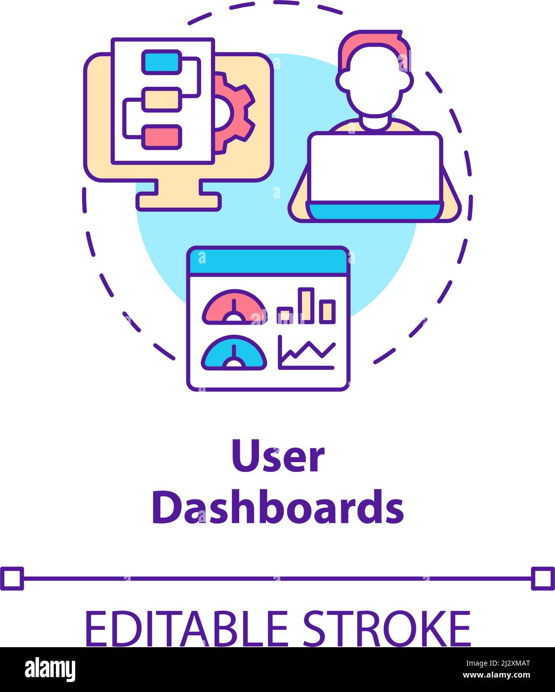 User dashboards concept icon Stock Vector Image & Art - Alamy
