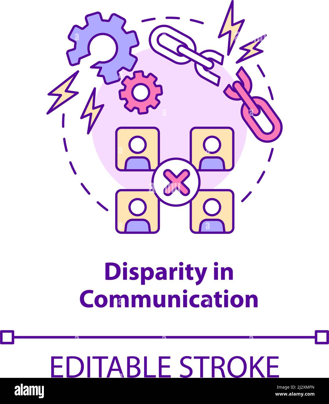 Disparity in communication concept icon Stock Vector Image & Art - Alamy